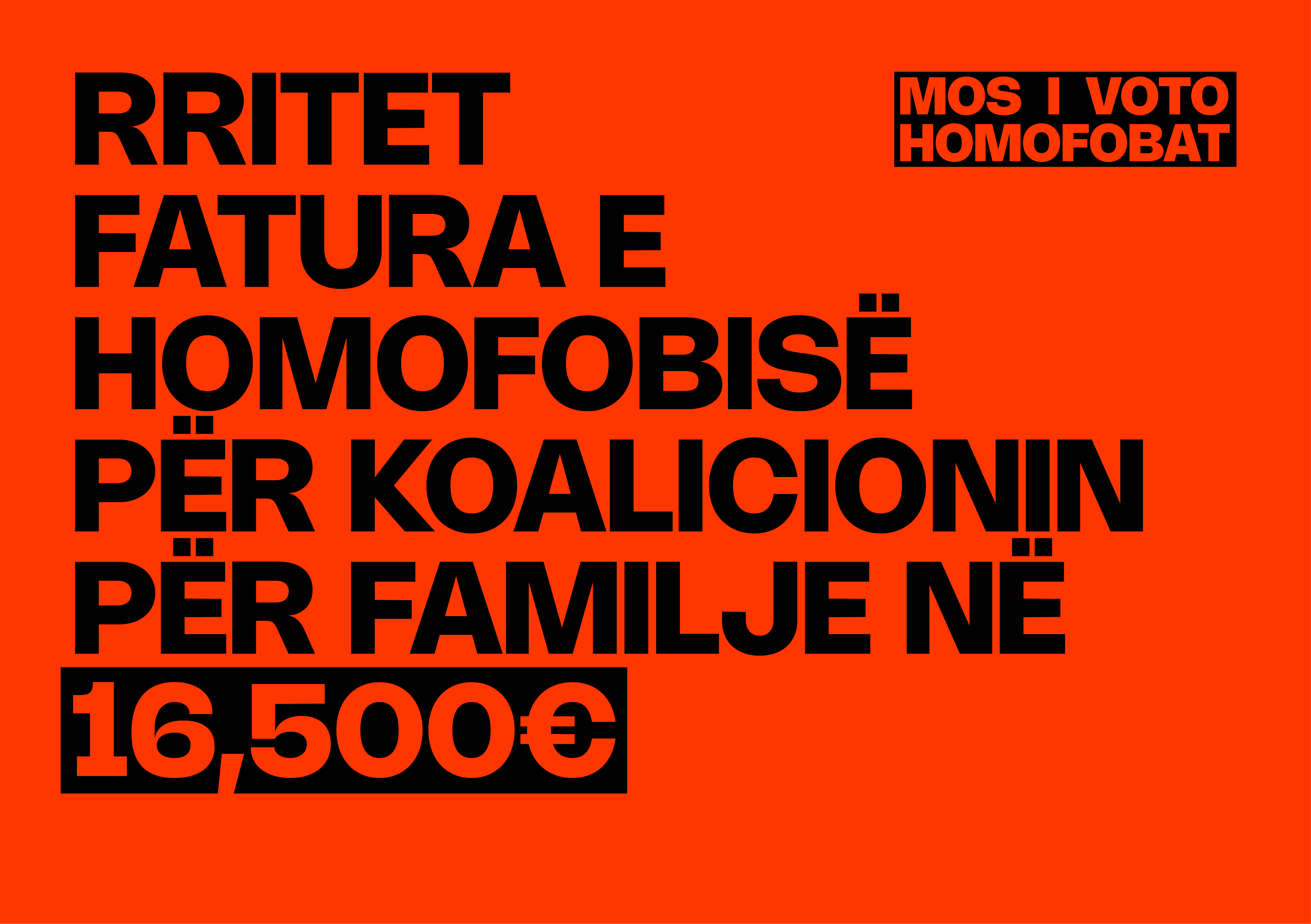 Rritet fatura e homofobisë për Koalicionin për Familje në 16,500 euro ...